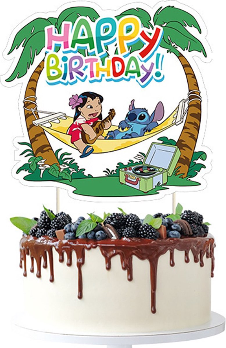 Lilo en Stitch Taart Versiering - Taarttopper - Taart Decoratie ...