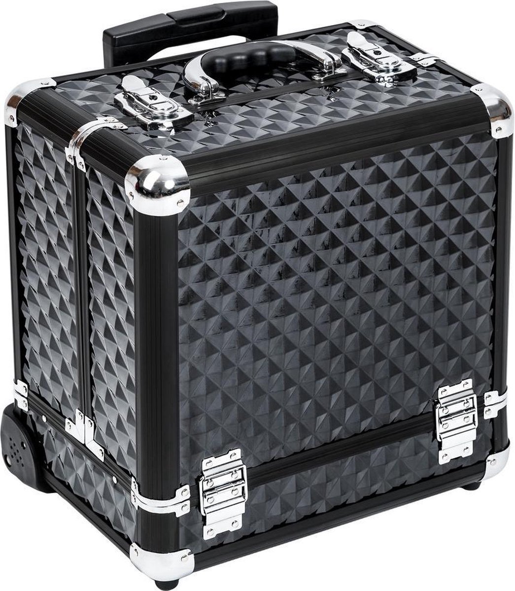 Dreamble Make-up Koffer - Make-up Trolley - Zwart - Rijdbaar - Met ...