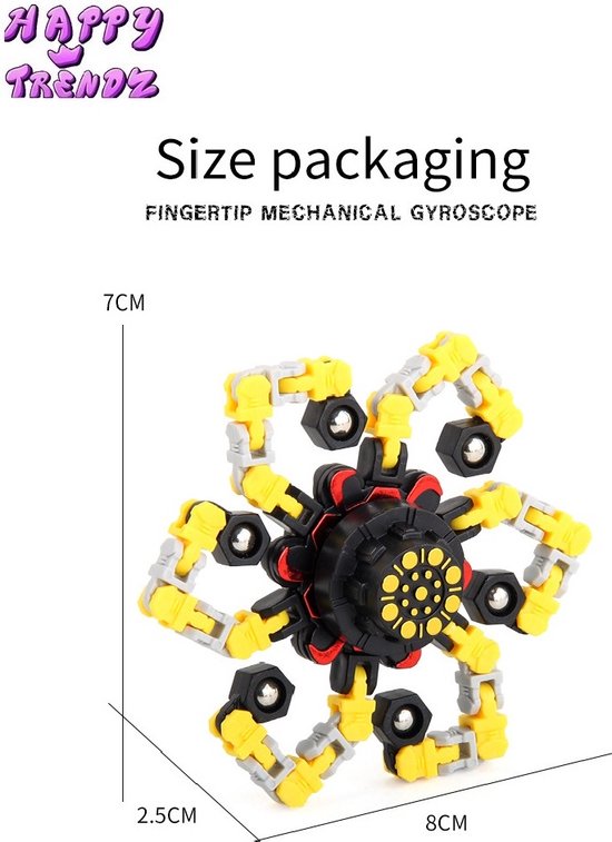 Happy Trendz® Dollar Sign Fidget Spinner + Wacky Track Spinner Robot ...