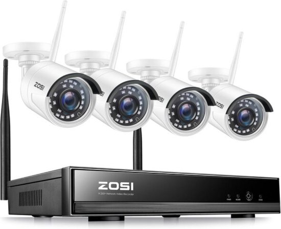 CCTV - Beveiligingscamera set met 4 Cameras + 1T HDD + scherm - Home ...