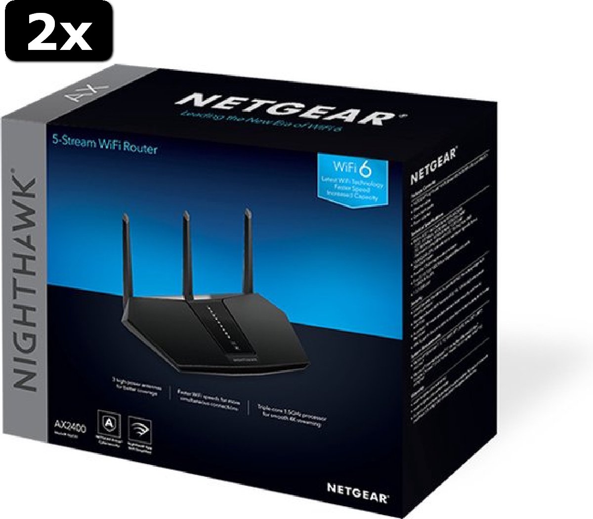 2x Netgear Nighthawk RAX30 - Router - Dual-Band | bol.com