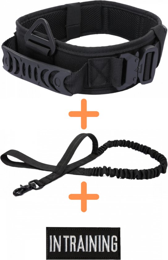 Always Prepared © Pro K9 Halsband + Riem + Patch - Hals 35-75 CM - Hondenhalsband -... | bol