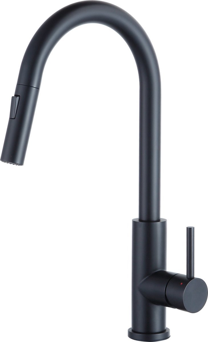 Copa Keukenkraan Zwart met Uittrekbare Uitloop - Handdouche - Uittrekbaar - Mengkraan... | bol.com