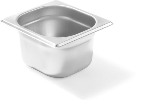 Hendi GN-container 1/6 - Budget Line - 1,6L - 176x162x100mm - lichtgewicht roestvrij staal | bol