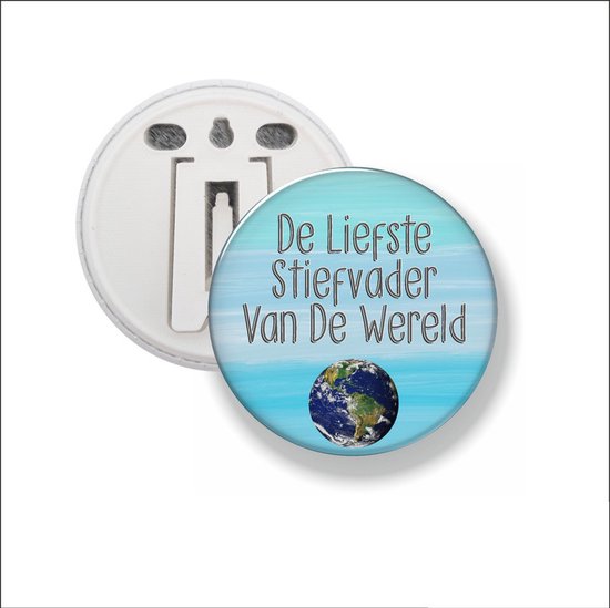 Button Met Clip 58 MM - De Liefste Stiefvader Van De Wereld | bol