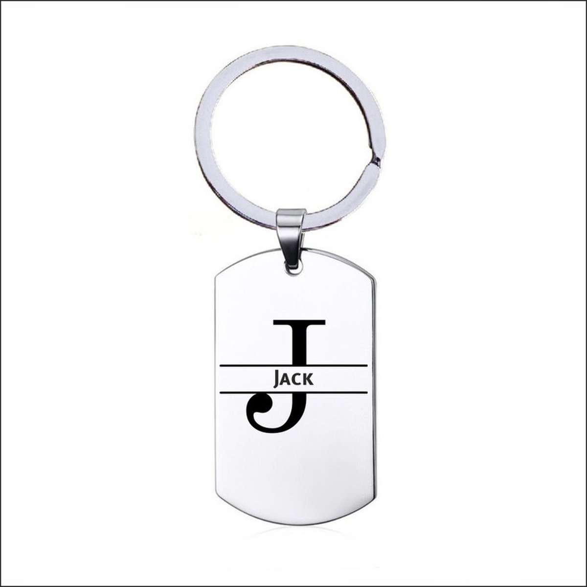 Sleutelhanger RVS Met Naam - Jack | bol.com