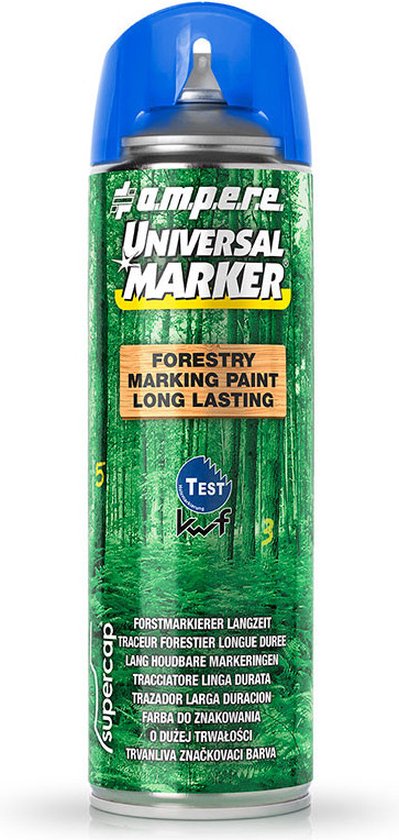 Ampere universal marker markeerverf duurzaam, blauw 500 ml 12 stuks | bol