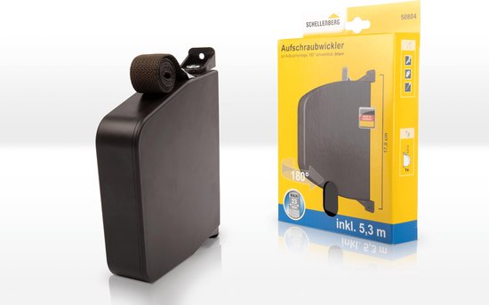Schellenberg 50803 opbouw rolluik bandopwinder met band, 23mm breed, 5 ...
