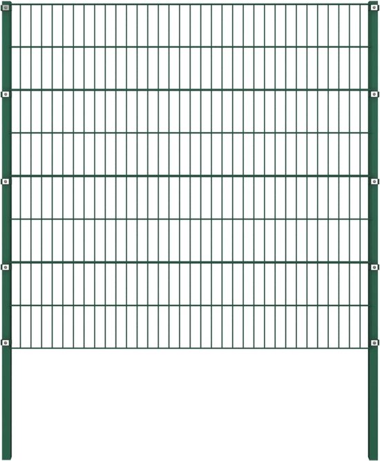 vidaXL Schuttingpaneel met palen 1,7x1,6 m ijzer groen | bol.com