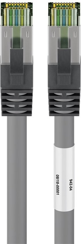 Premium S/FTP CAT8.1 40 Gigabit netwerkkabel / grijs - LSZH - 15 meter | bol