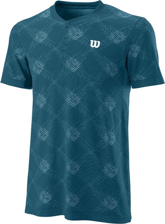 Wilson Power Seamless Henley III Heren - sportshirts - Blue - Mannen ...