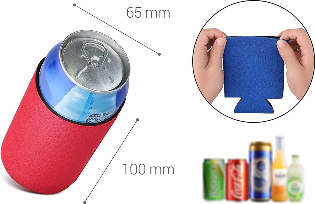 Blikjeskoeler 2x 330ml/355ML - Blik koeler 6,5 x 10 cm - Blikjes ...