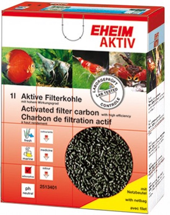 Eheim aktiv actieve filterkool met perlonzak 1 ltr | Filtermateriaal | bol