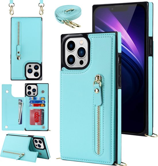 Casemania Hoesje voor Apple iPhone 14 Pro Turquoise - Luxe Back Cover ...