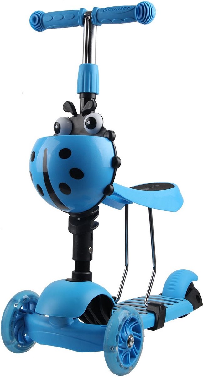 Driewieler step - met zitje - vanaf 3 jaar - blauw | bol.com