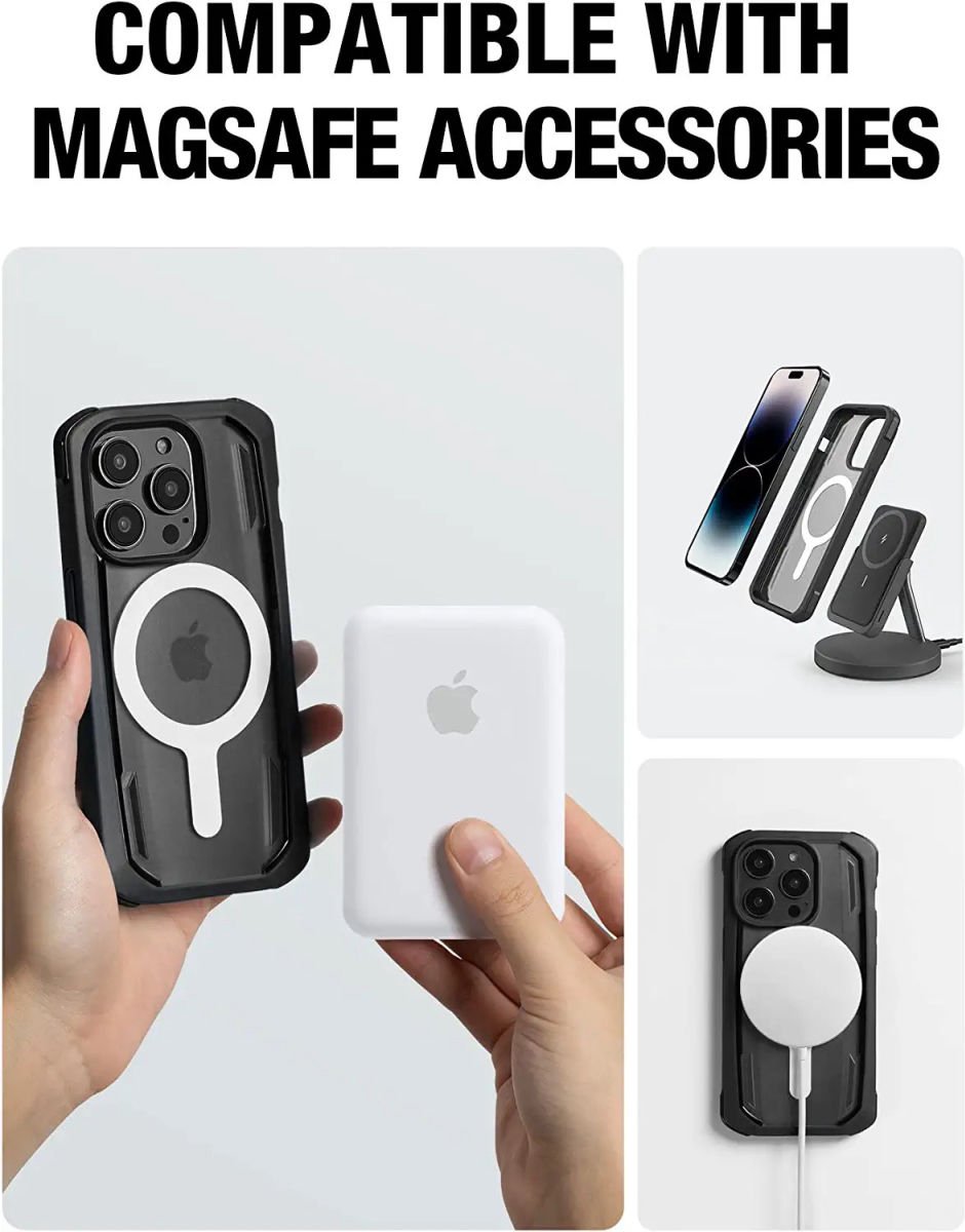 Raptic Secure MagSafe Apple iPhone 14 Pro Max Hoesje Duurzaam Zwart ...