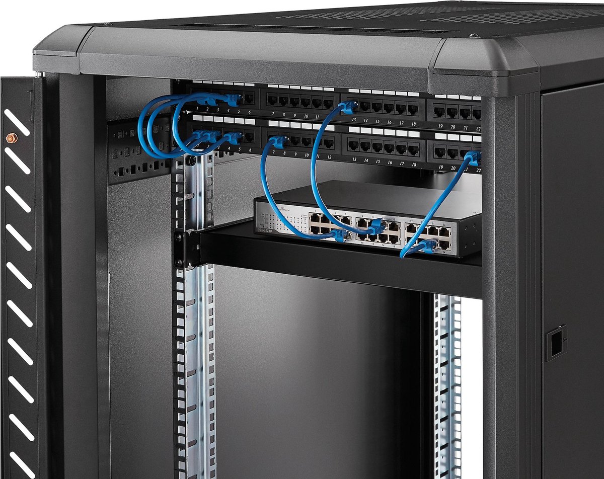 StarTech 1U Verstelbare rack plank - Robuuste vaste rackmount plank ...