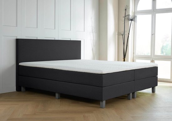 Boxspring Turijn - 180x200 - Zwart - met gratis topper! | bol.com