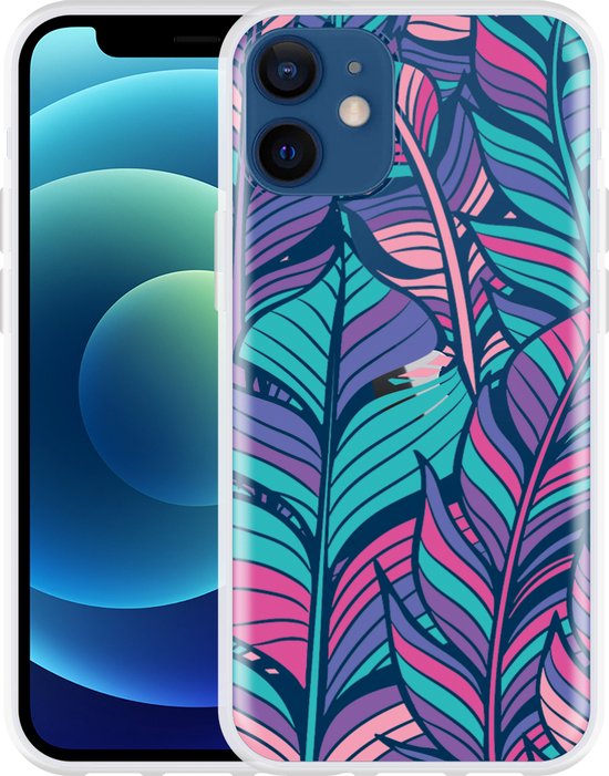 Apple iPhone 12 Mini Hoesje Design Feathers - Designed by Cazy | bol