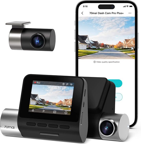 70Mai Dashcam 4K – Dashcam Voor Auto Voor En Achter – Bioscoop Kwaliteit – ADAS... | bol