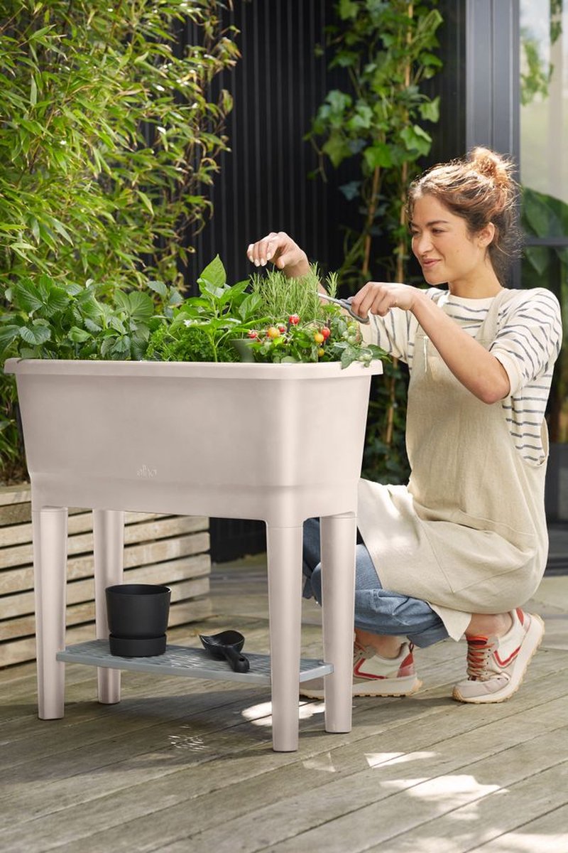Elho Noa Kweektafel 80 - Kweekbak op Poten met Deksel - Plantenbak voor ...