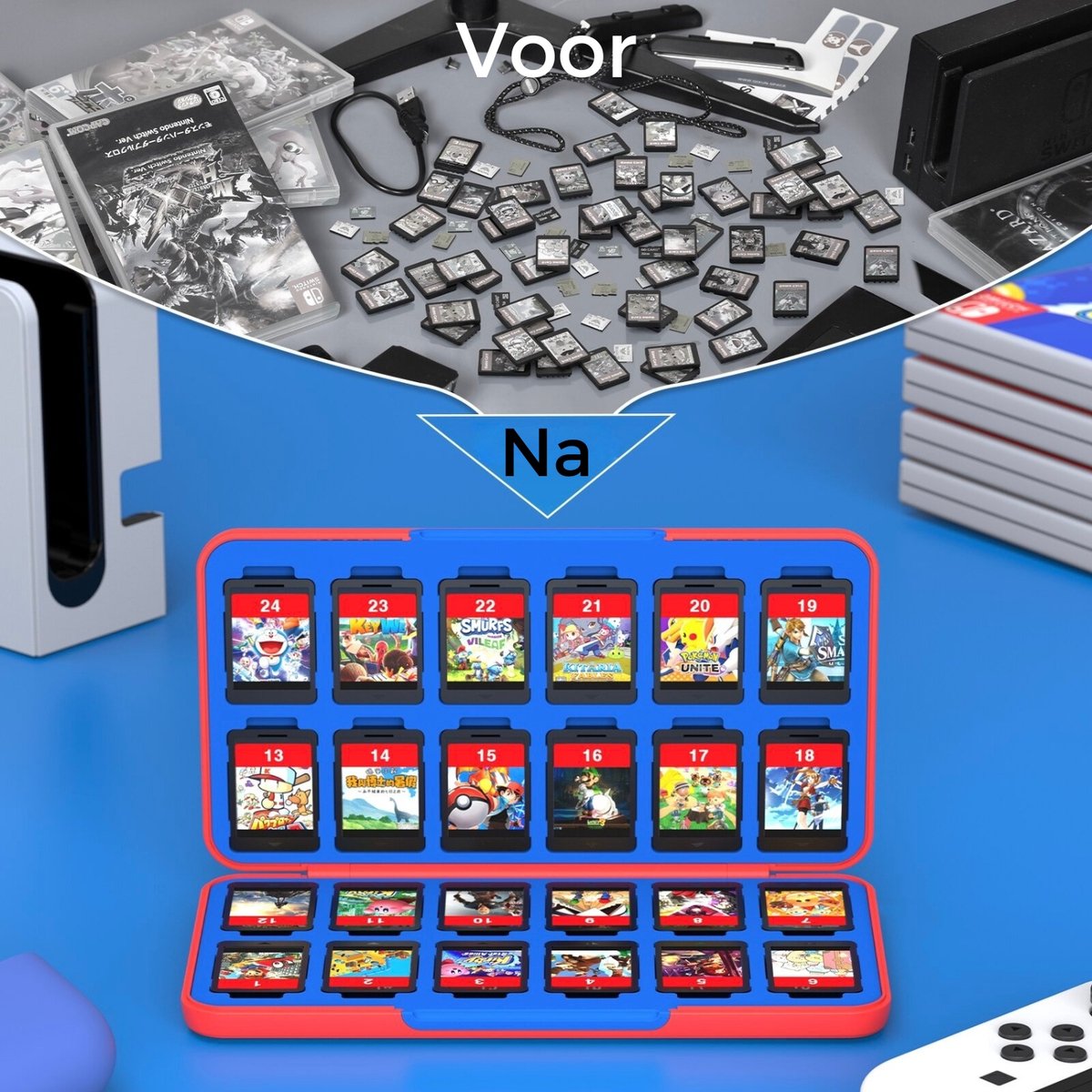 24-in-1 Game Card Case voor Nintendo Switch - Pokédex - Kaarthouder ...