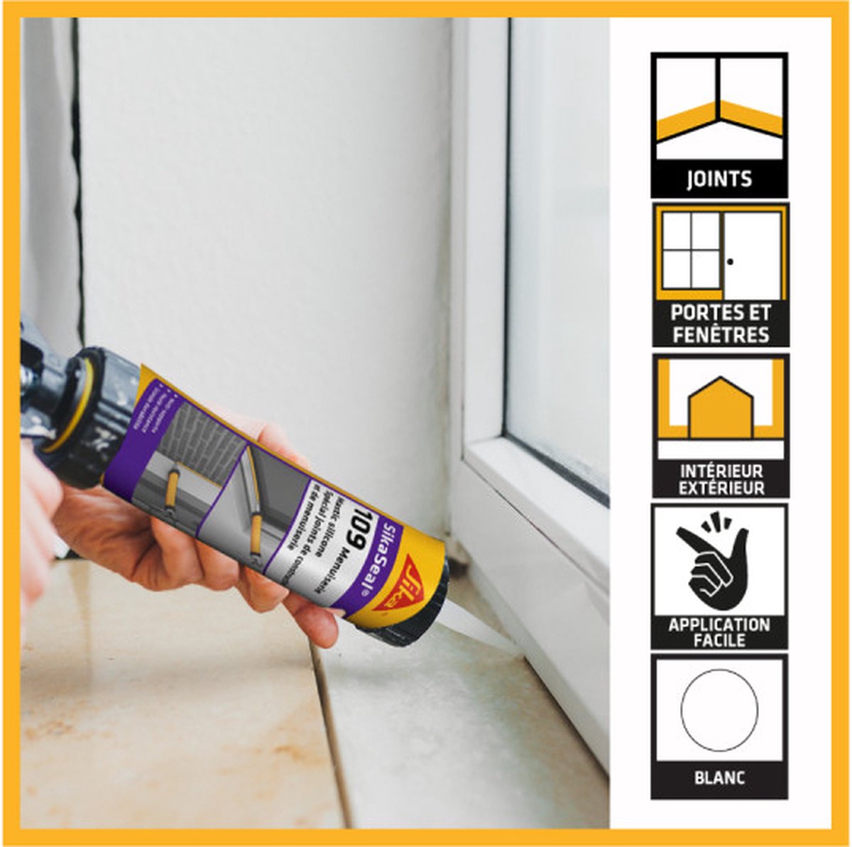 Kit SIKA ferrures de fenêtre Mousse polyuréthane - Mastic silicone ...