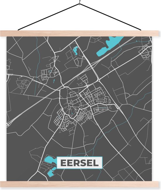 Posterhanger incl. Poster - Schoolplaat - Plattegrond - Eersel - Kaart ...