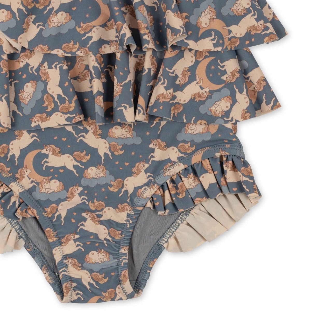 Konges Slöjd Manuca Frill badpak kind - Unicorn blue | bol.com