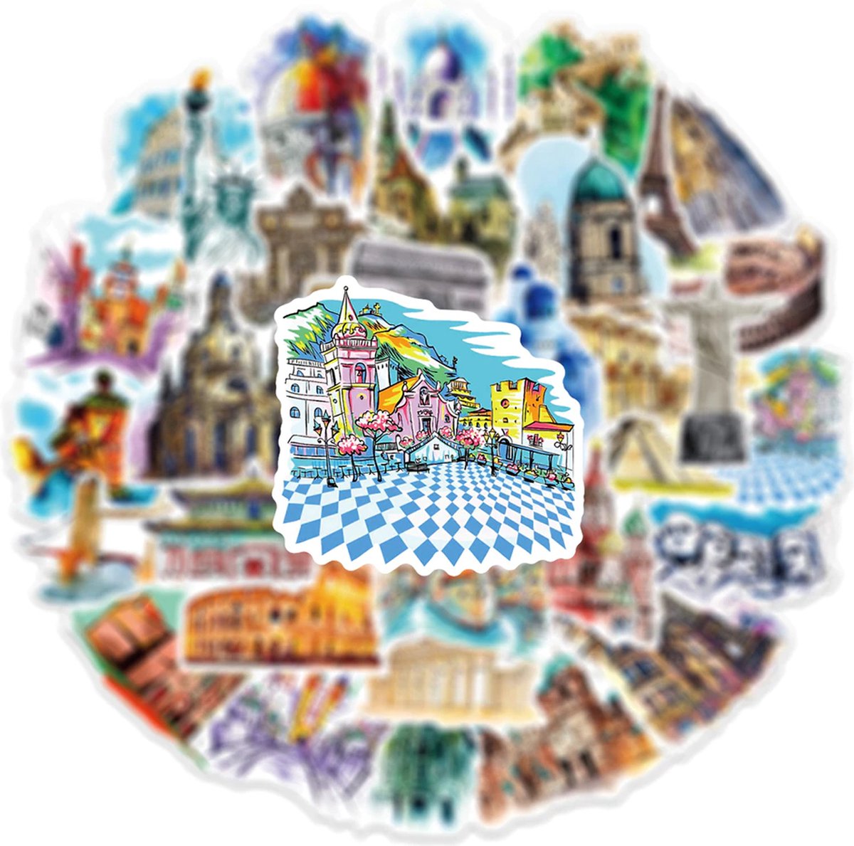 Wereldwonder Stickers - 50 Stuks - Bullet Journal - Laptop Stickers ...