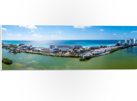 PVC Schuimplaat - Lange Boulevard van Laguna Del Condado in San Juan ...