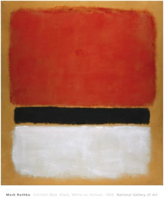 Mark Rothko - Untitled Red, Black, White on Yellow, 1955 Kunstdruk ...