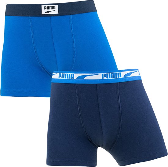 PUMA jongens 2P boxers logo patch blauw - 170/176 | bol.com