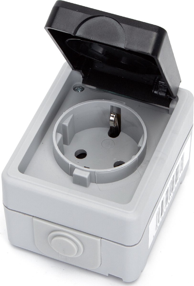 Buitenstopcontact - Wandcontactdoos - Opbouw - Enkel Stopcontact ...