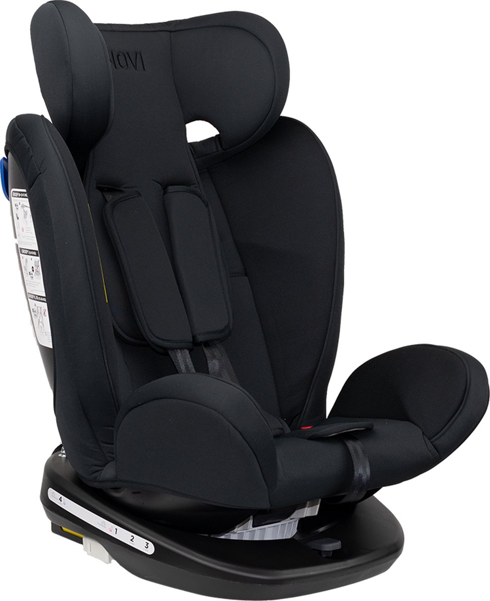 Autostoel Novi Baby® Goliath Premium 0-1-2-3 Isofix Rotation All Black ...