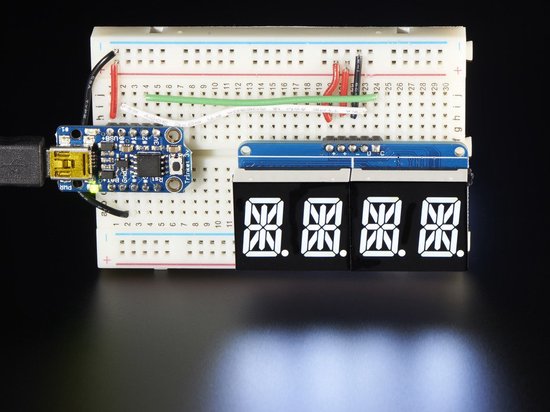 Quad Alphanumeric Display - White 0.54 inch Digits w/ I2C Backpack ...