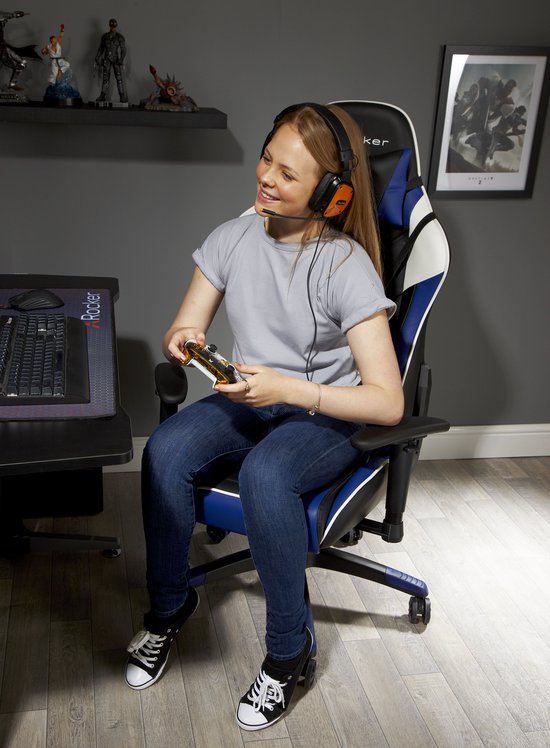 X Rocker Agility eSport PC Office Gaming Chair - Blue/Black | bol