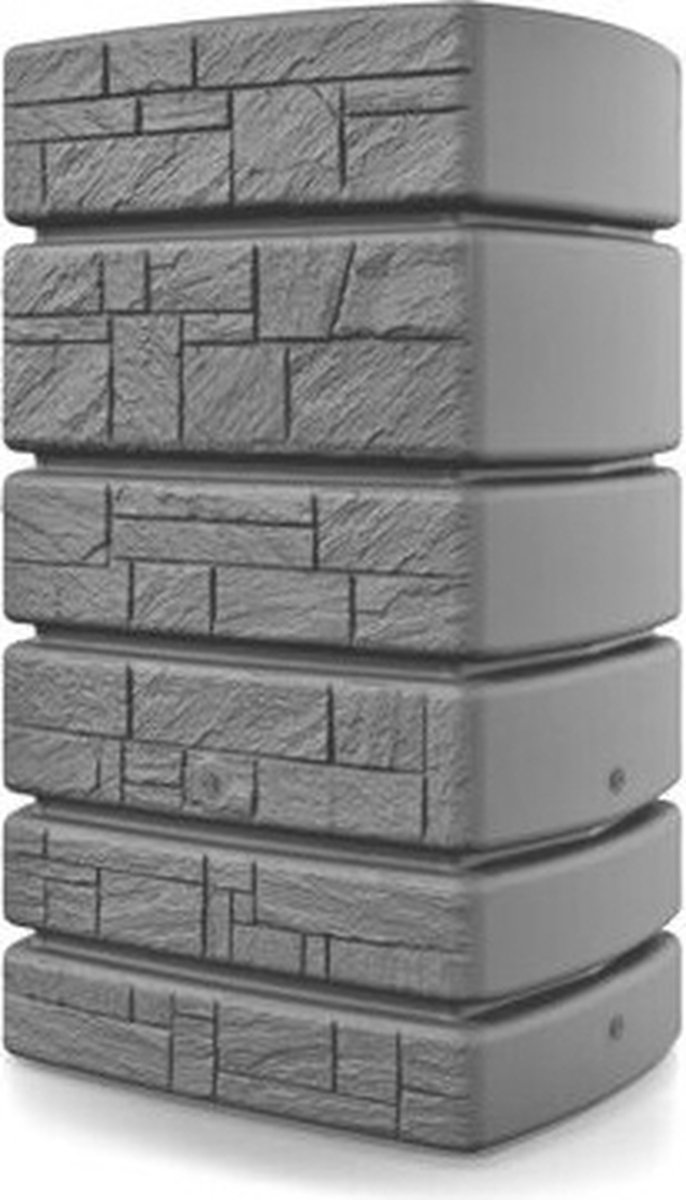 Regenton Stone Tower 500 liter – Grijs | Steen effect Muur regenton ...