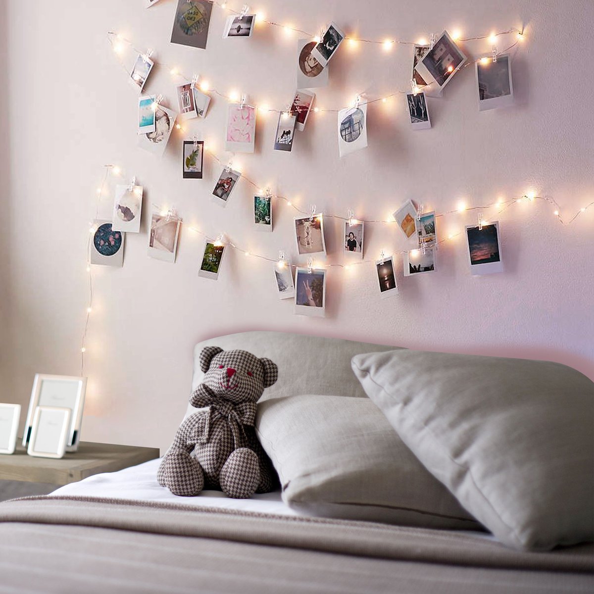 Fotoslinger Met Verlichting – Fairy Lights – Kamer Decoratie Tieners ...