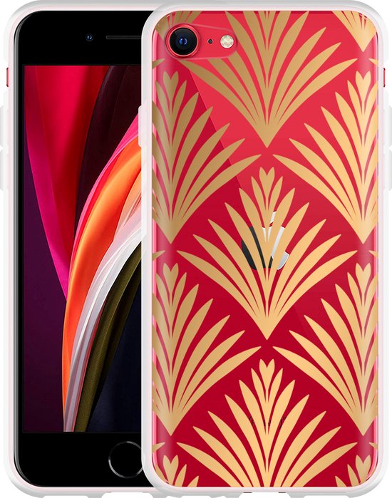 Cazy Hoesje geschikt voor iPhone SE 2020 - Art Deco Gold | bol