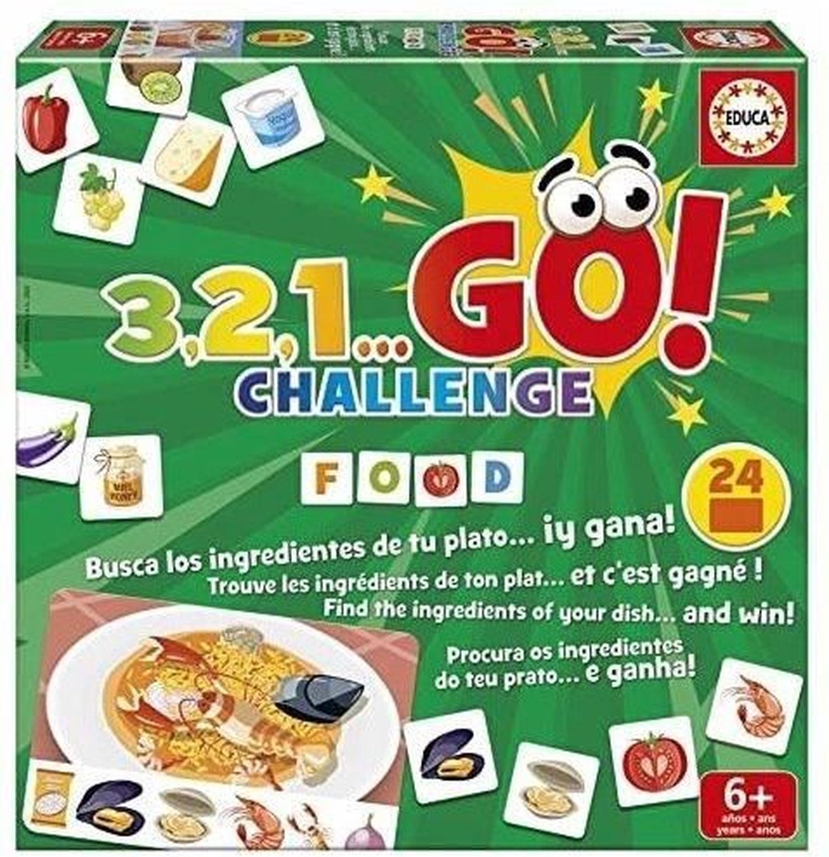 3.2.1 GB Challenge - Food - Board Game - Educa | Games | bol.com