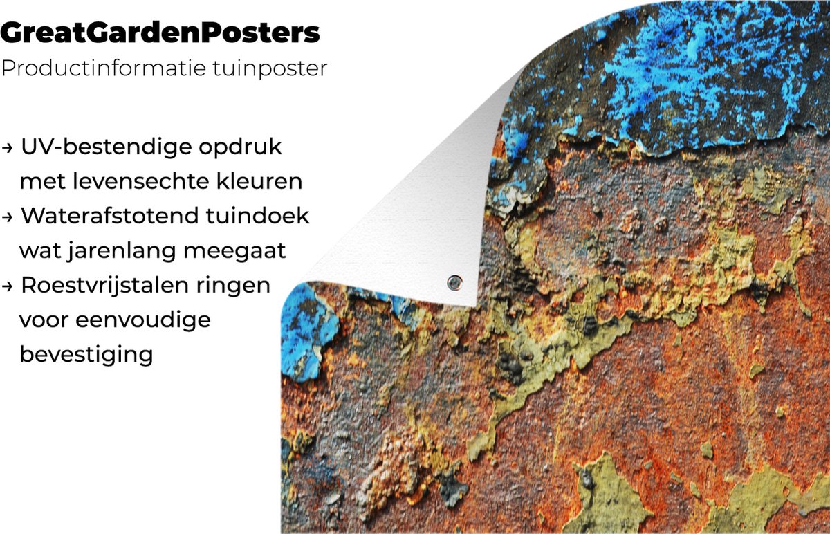 Tuin decoratie Roest - Metaal - IJzer - Industrieel - 40x30 cm | bol.com
