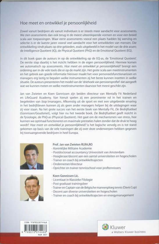 Hoe meet en ontwikkel je persoonlijkheid | 9789013074468 | Jan van van ...