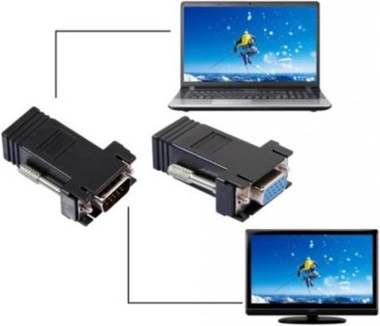 VGA Extender Female-Male naar Lan adapter | bol