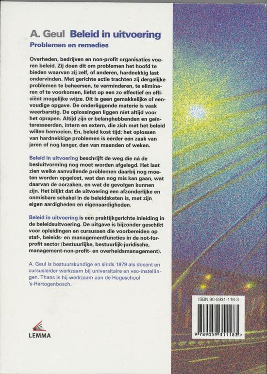 Beleid in uitvoering | 9789059311183 | Arend Geul | Boeken | bol