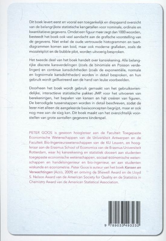 Beschrijvende statistiek en kansrekenen | 9789033493232 | Peter Goos ...