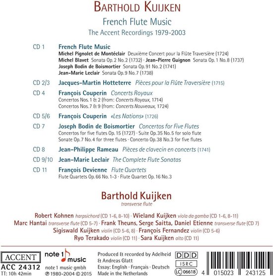 Barthold Kuijken & Robert Kohnen & Wieland Kuijken - French Flute Music ...
