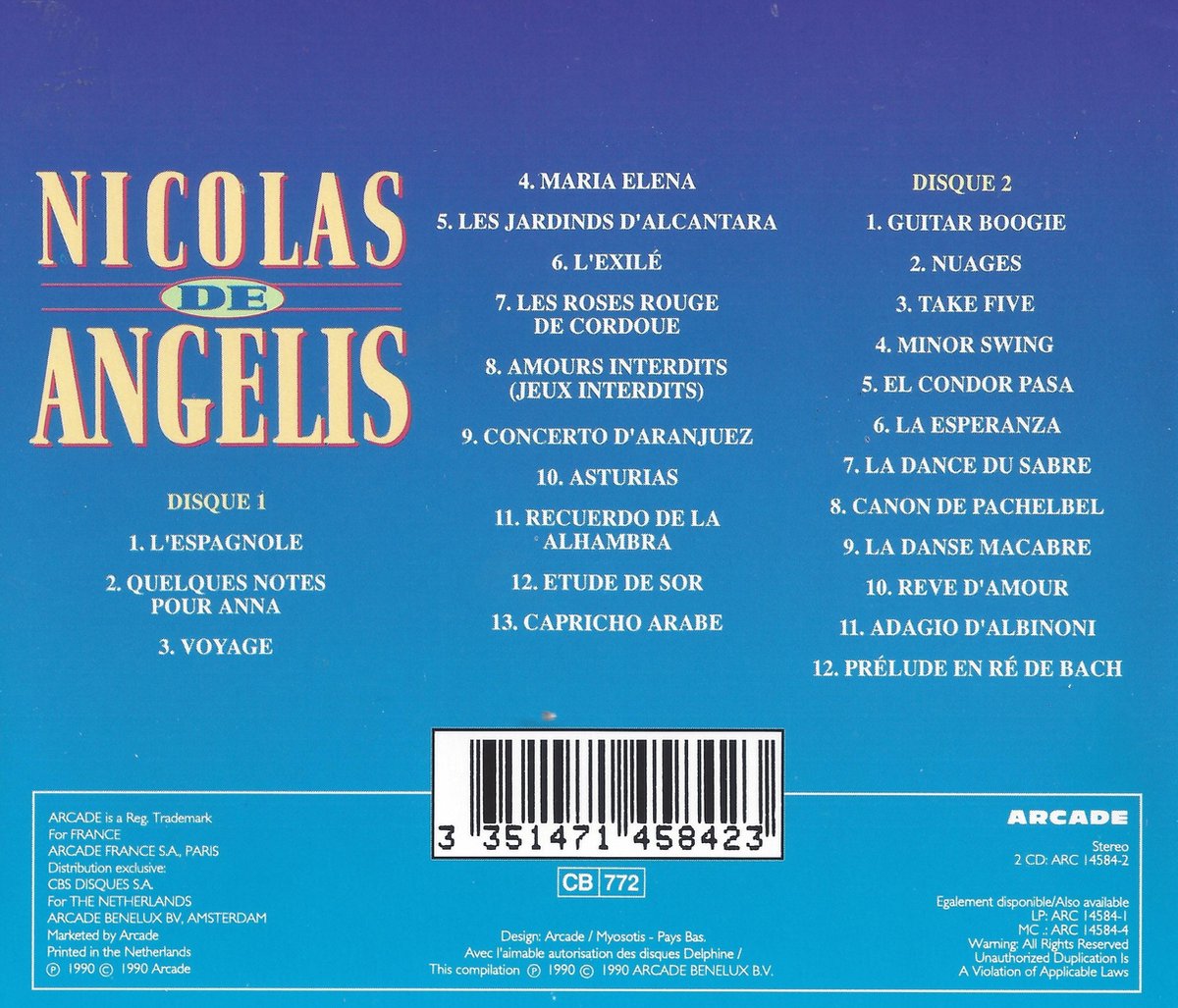 Nicolas de Angelis, Nicolas de Angelis | CD (album) | Muziek | bol.com