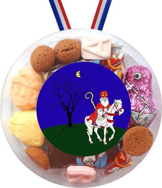 Snoep Medaille Sint Mix Sint op paard - 5 stuks | bol.com