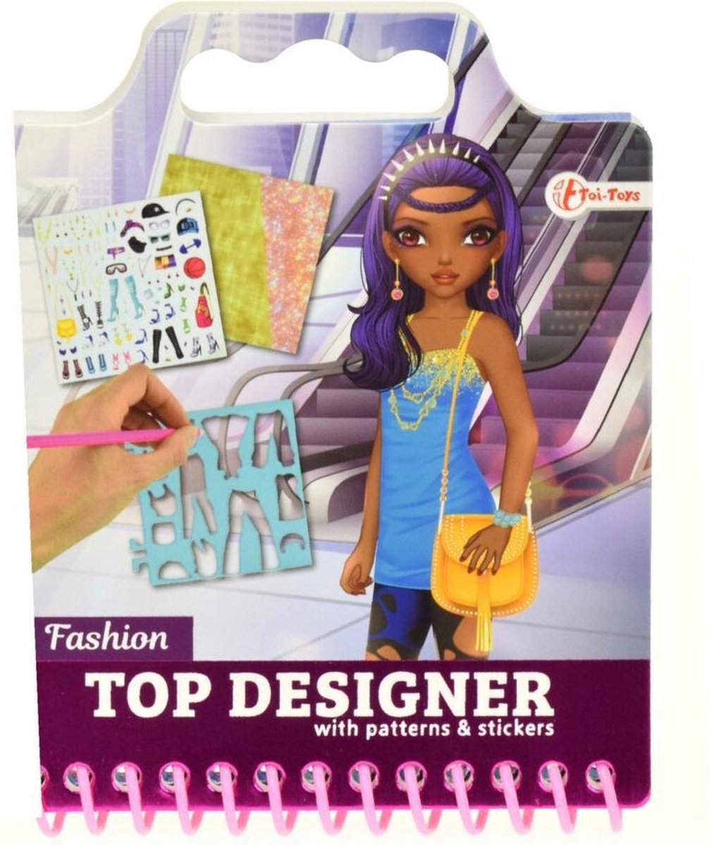 Top designer fashion Mini Schetsboek met stickers en sjablonen | bol.com